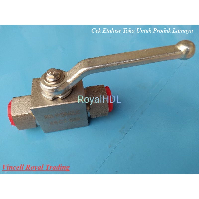 Jual ball valve high pressure hydraulic stainless steel khb-2w-1/2" rra hidrolik | Shopee Indonesia