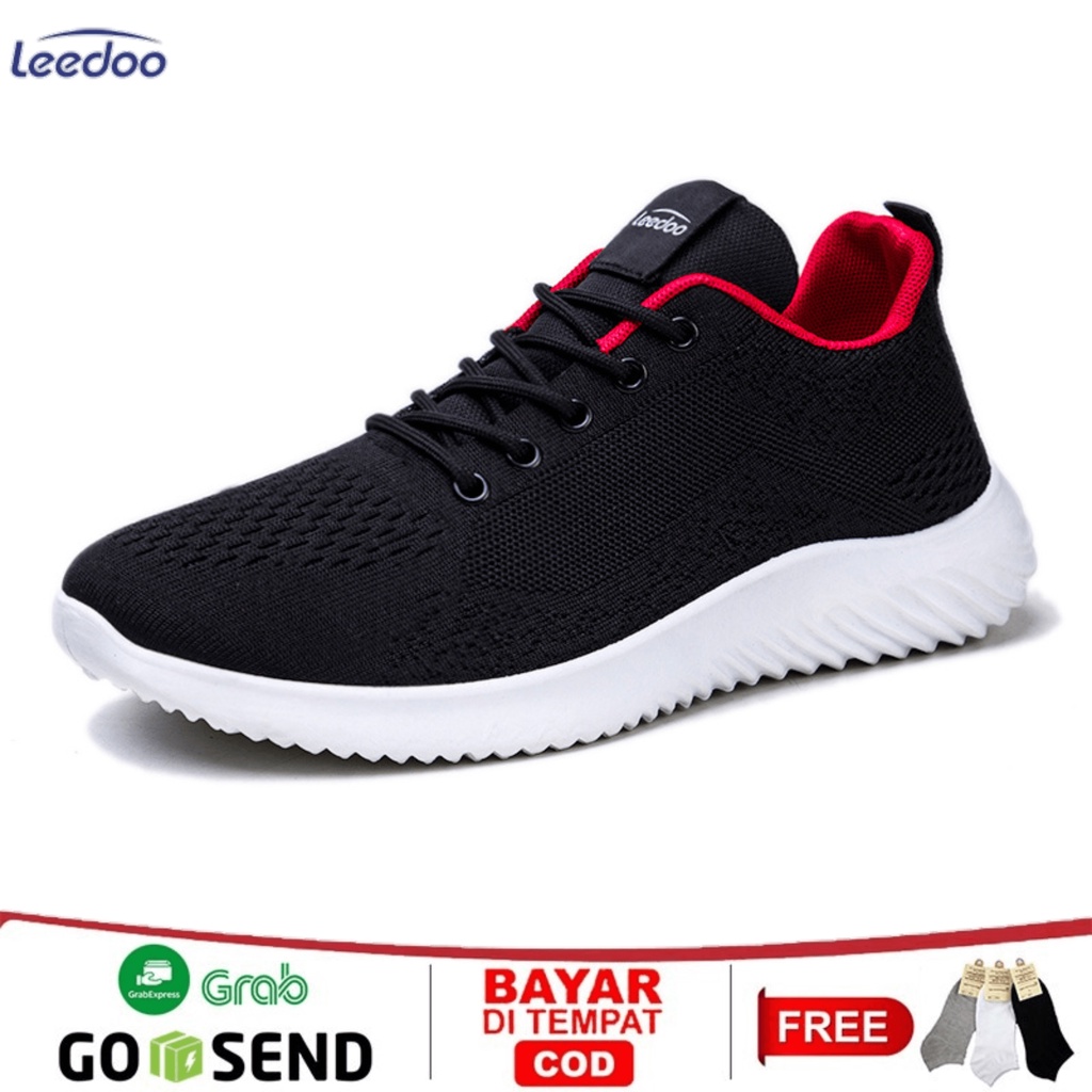 Jual Leedoo Sepatu Sneakers Pria Casual Sepatu Olahraga Kekinian Sepatu Jogging Lari Sepatu Tali ...