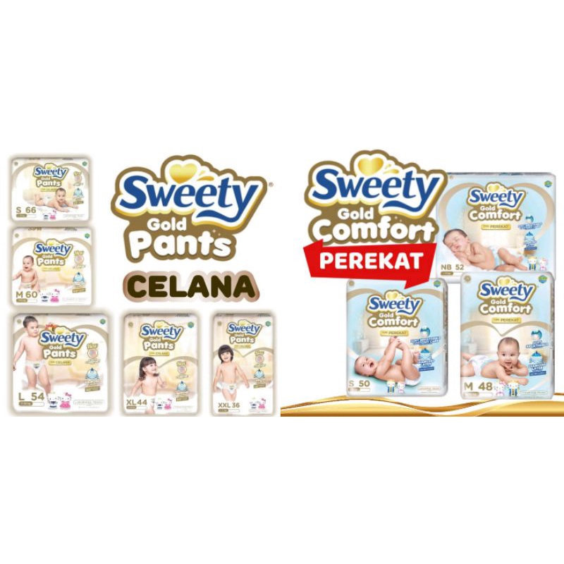 Jual Sweety Gold Comfort Pants NB52 / S50 / S66 / M60 / L54 / XL44 ...