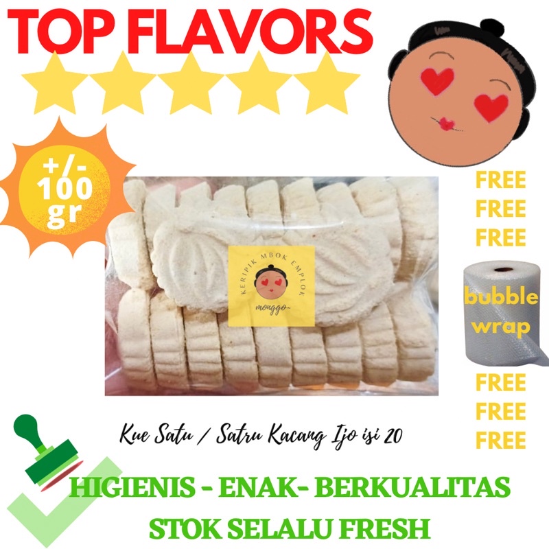 Jual (JUMLAH & BENTUK SATRU TERGANTUNG STOK) KUE SATU SATRU KACANG ...