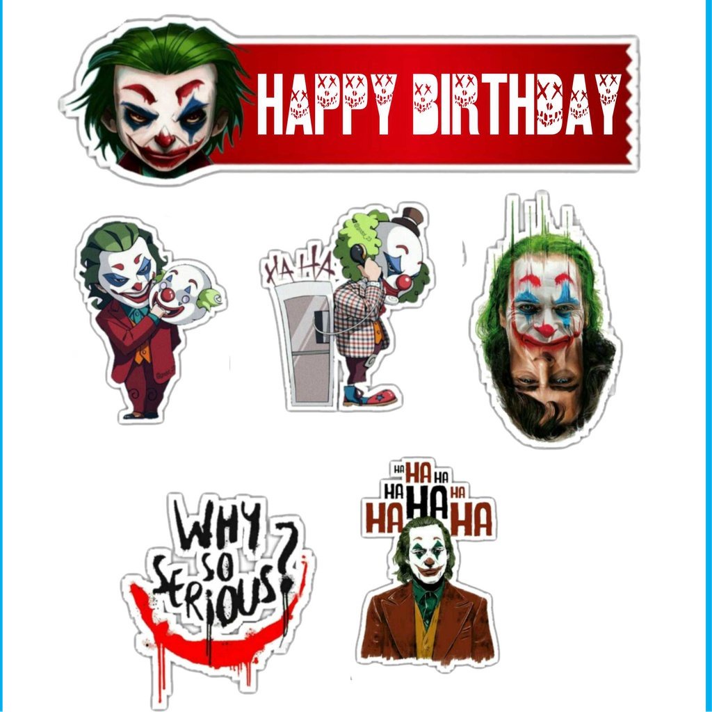 Jual CETAK HIASAN KUE JOKER TOPPER CAKE ULANG TAHUN LABELLE JAYA ...