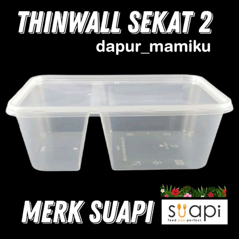 Jual ( 10 PCS - Thinwall Suapi Sekat 2 ) DAPURMAMIKU Thinwall Suapi 700 ...