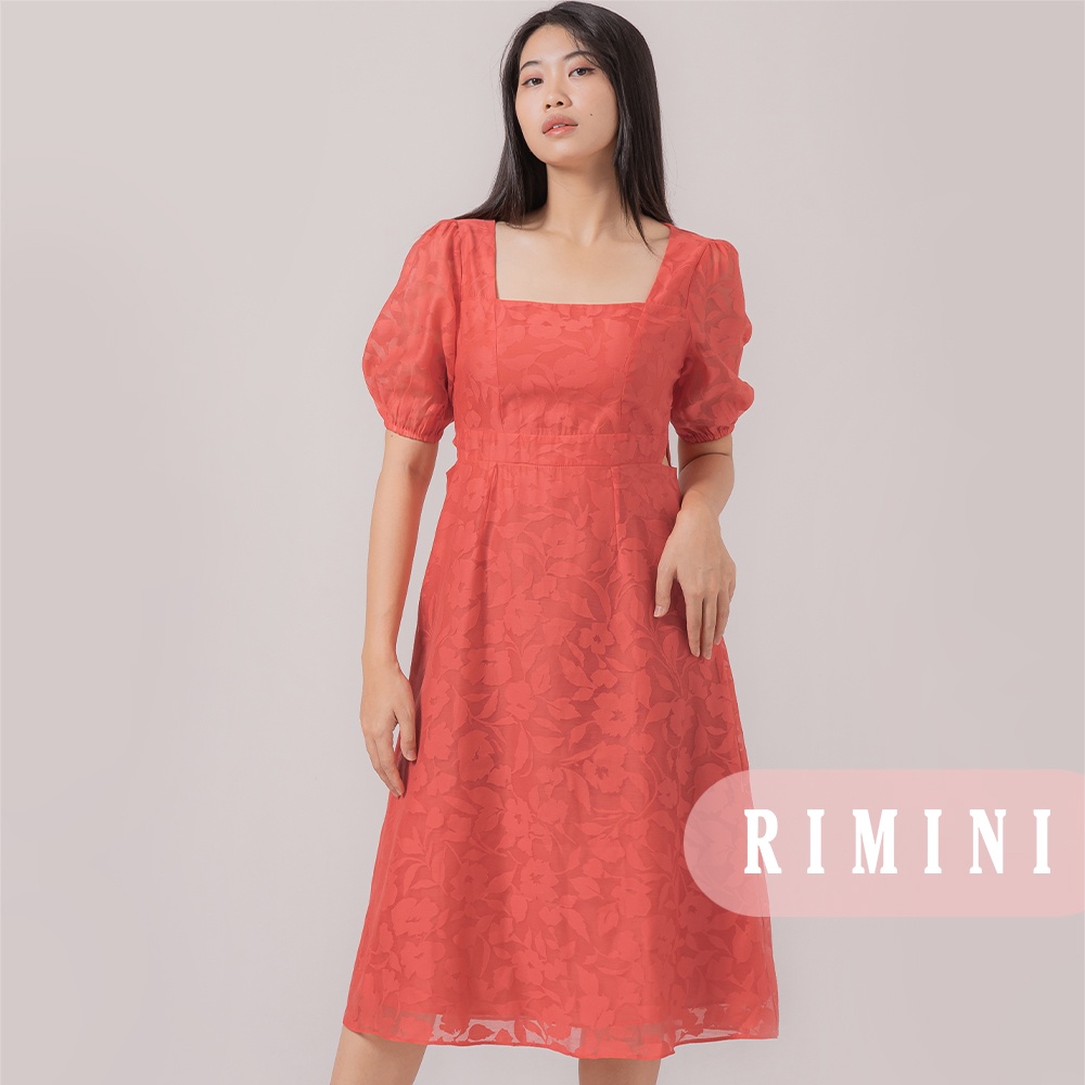 Jual RIMINI - Dress Wanita Gaun Pesta Puff Squareneck A-Line Midaxi XS-XL - Lilia Dress 21017 ...