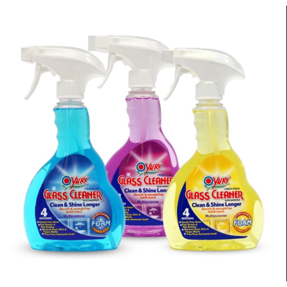 Jual Yuri glass cleaner cairan pembersih kaca 500ml - pembersih kaca ...