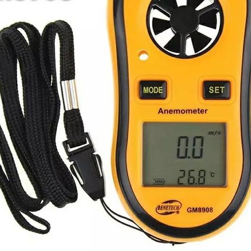 Jual DIGITAL ANEMOMETER THERMOMETER. ALAT UKUR KECEPATAN ANGIN SUHU GM ...