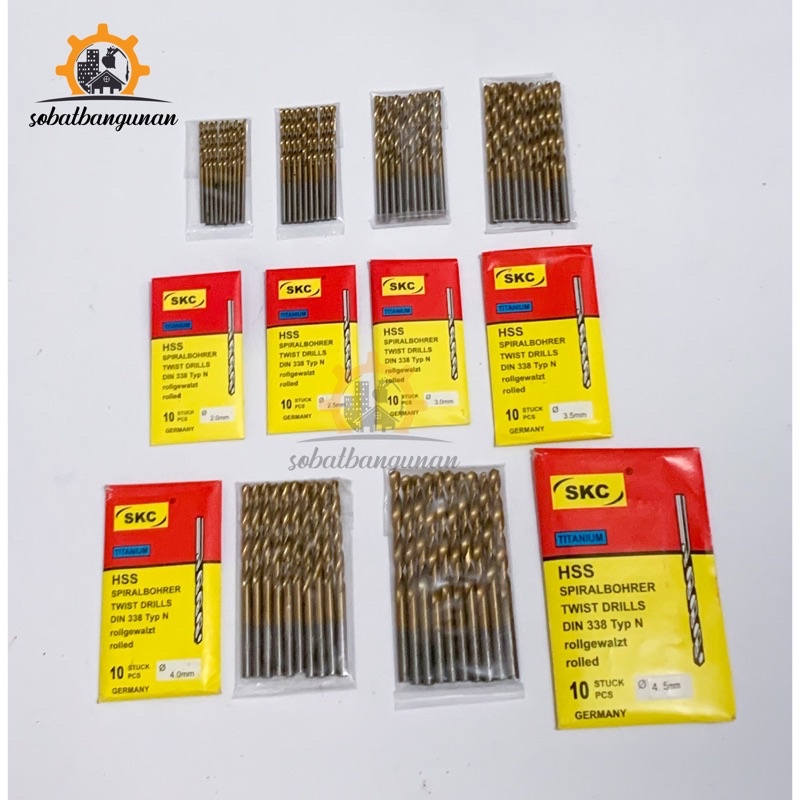 Jual Mata Bor Besi HSS ATS 3mm Kuning / Mata Bor Besi Kuning 3mm ...