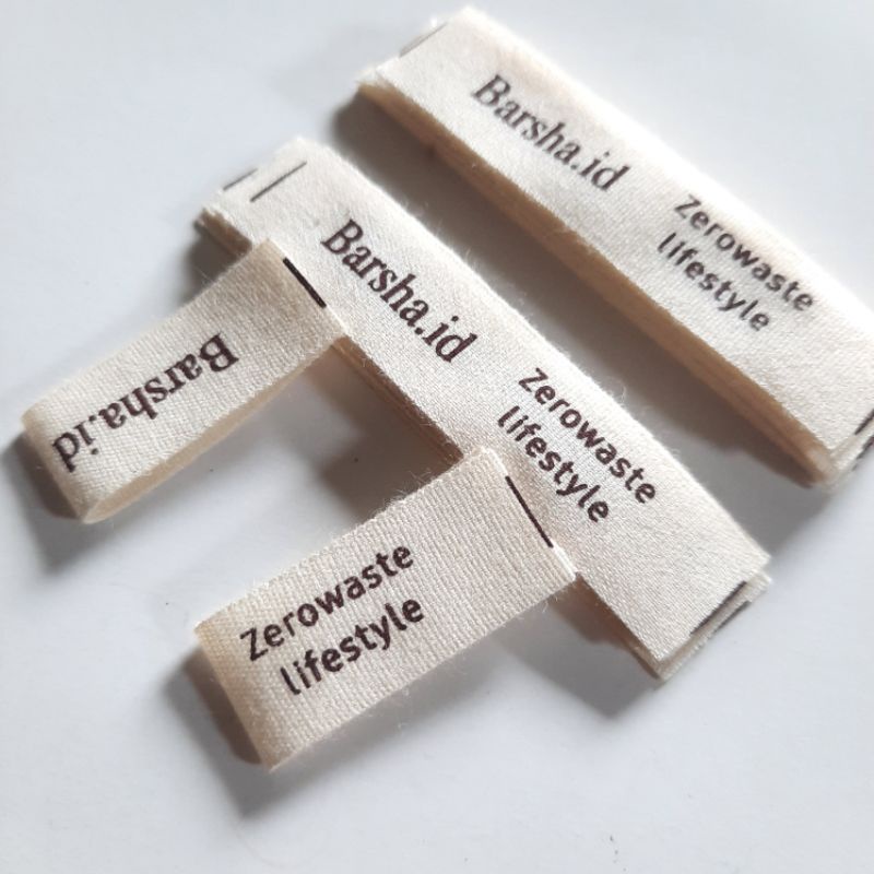 Jual [100pcs] Label baju custom 7×1,5 label nama label merek label ...