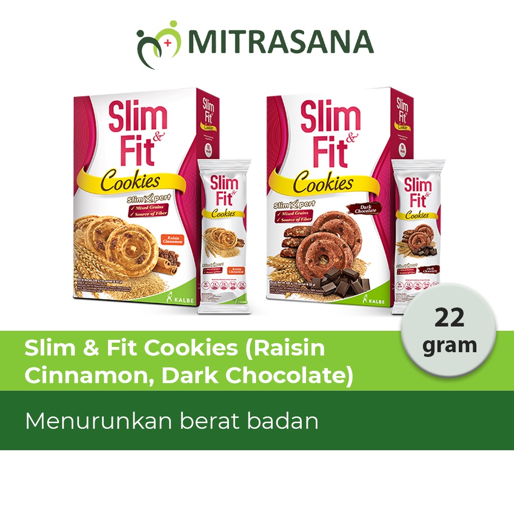 Jual Slim & Fit Cookies Raisin Cinnammon - 22 gram - Snack Pembantu ...