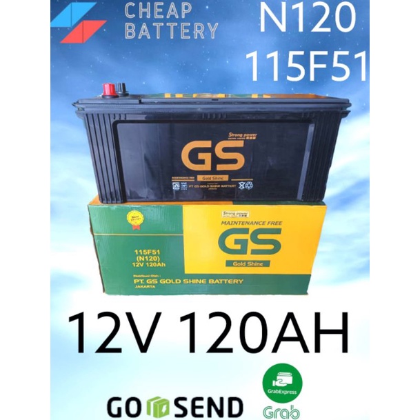 Jual ACCU/ AKI KERING N120 12V 120AH GS MF GENERATOR GENSET DOOZER ...