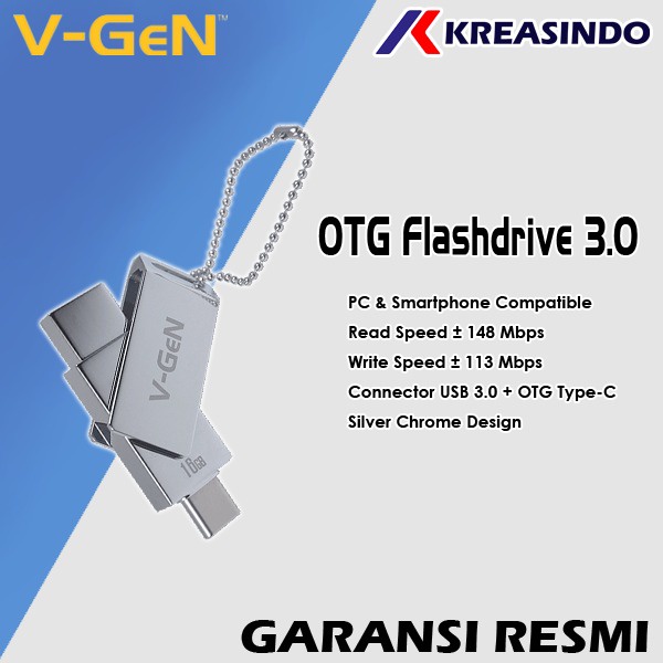 Jual V-Gen / VGen OTG USB 3.0 Type-C 16GB 32GB 64GB 128GB 256GB Garansi ...