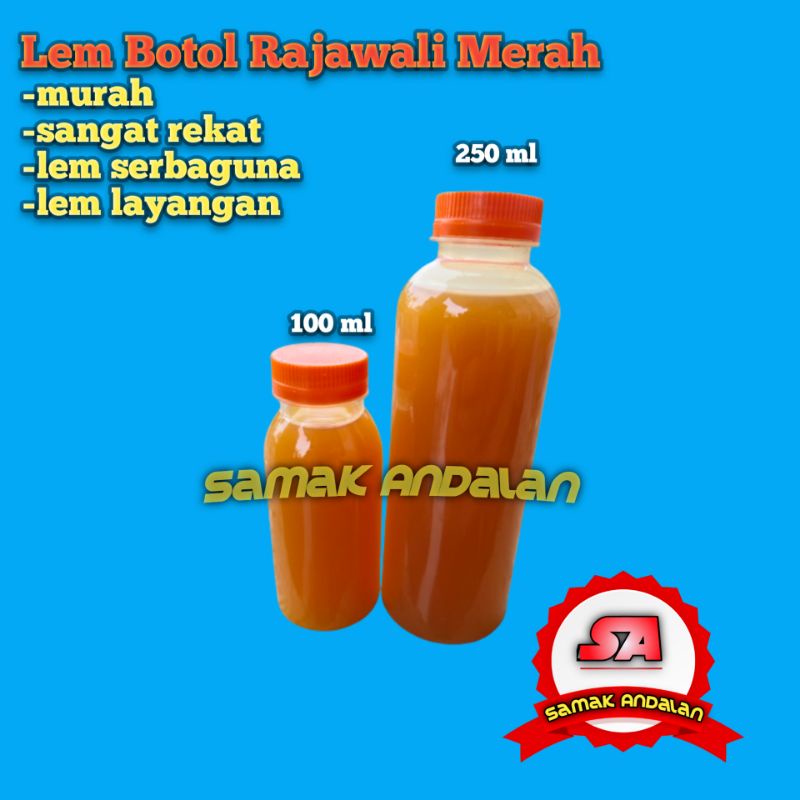 Jual lem botol 100ml dan 250ml rajawali merah / lem layangan / lem ...