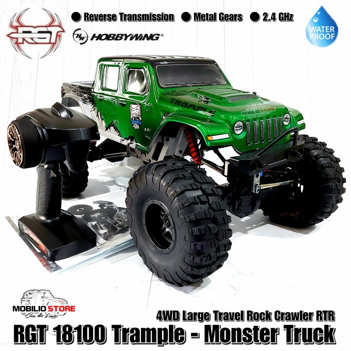 Jual RGT 18100 Trample Rock Crawler 4WD RTR 1/10 Scale RC Monster Truck ...