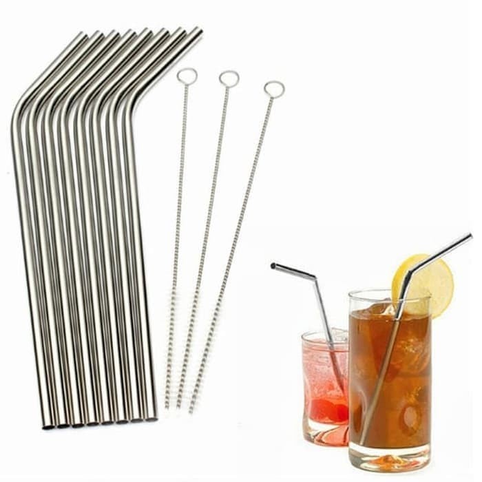 Jual SEDOTAN STAINLESS BENGKOK STRAW SEDOTAN BESI LENGKUNG STAINLESS ...