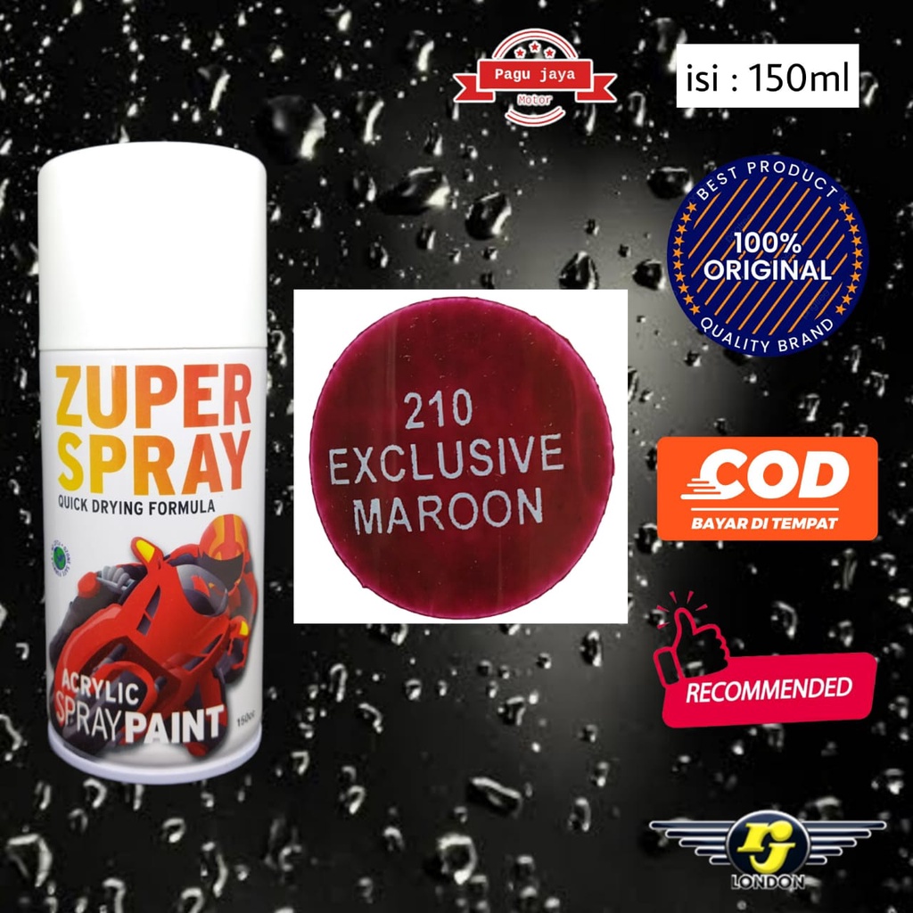 Jual pilox pilok exclusive maroon 150cc zuper spray cat semprot spray ...