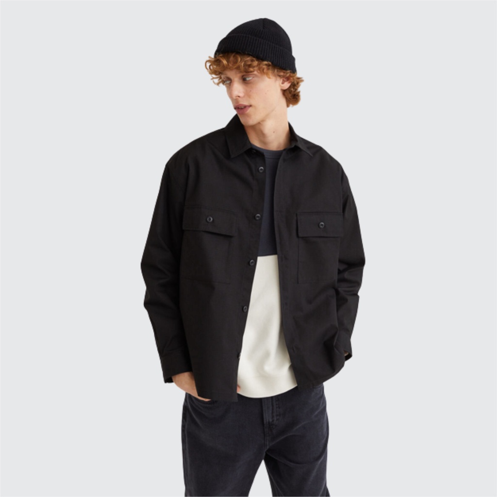 Jual Shacket Jacket Jaket Pria Basic Ripstop Premium | Shopee Indonesia