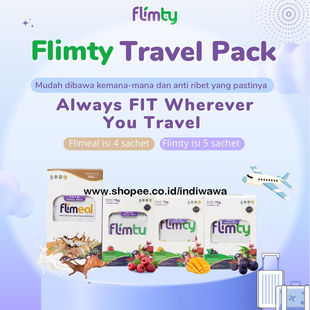 Jual NEW FLIMTY TRAVEL PACK EDITION isi 5 sachet | Flimty fiber ...