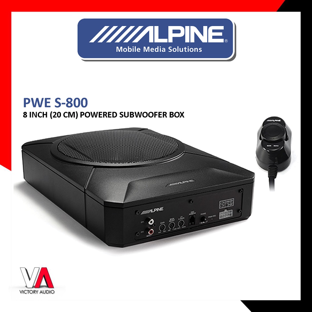 Jual Subwoofer Aktif Kolong Jok Mobil ALPINE PWE-S800 8 Inch Underseat ...