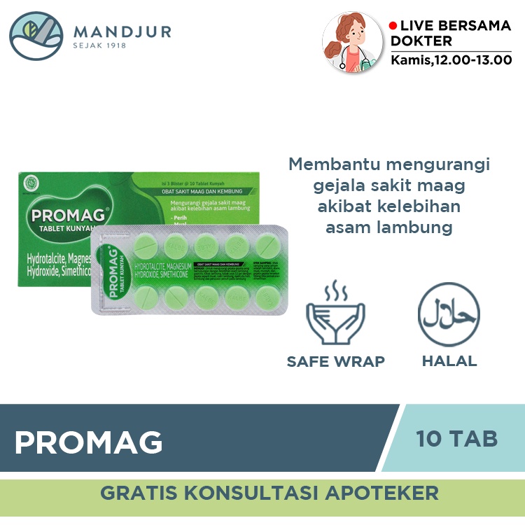 Jual Promag Tablet Strip - Obat Sakit Maag dan Asam Lambung | Shopee ...