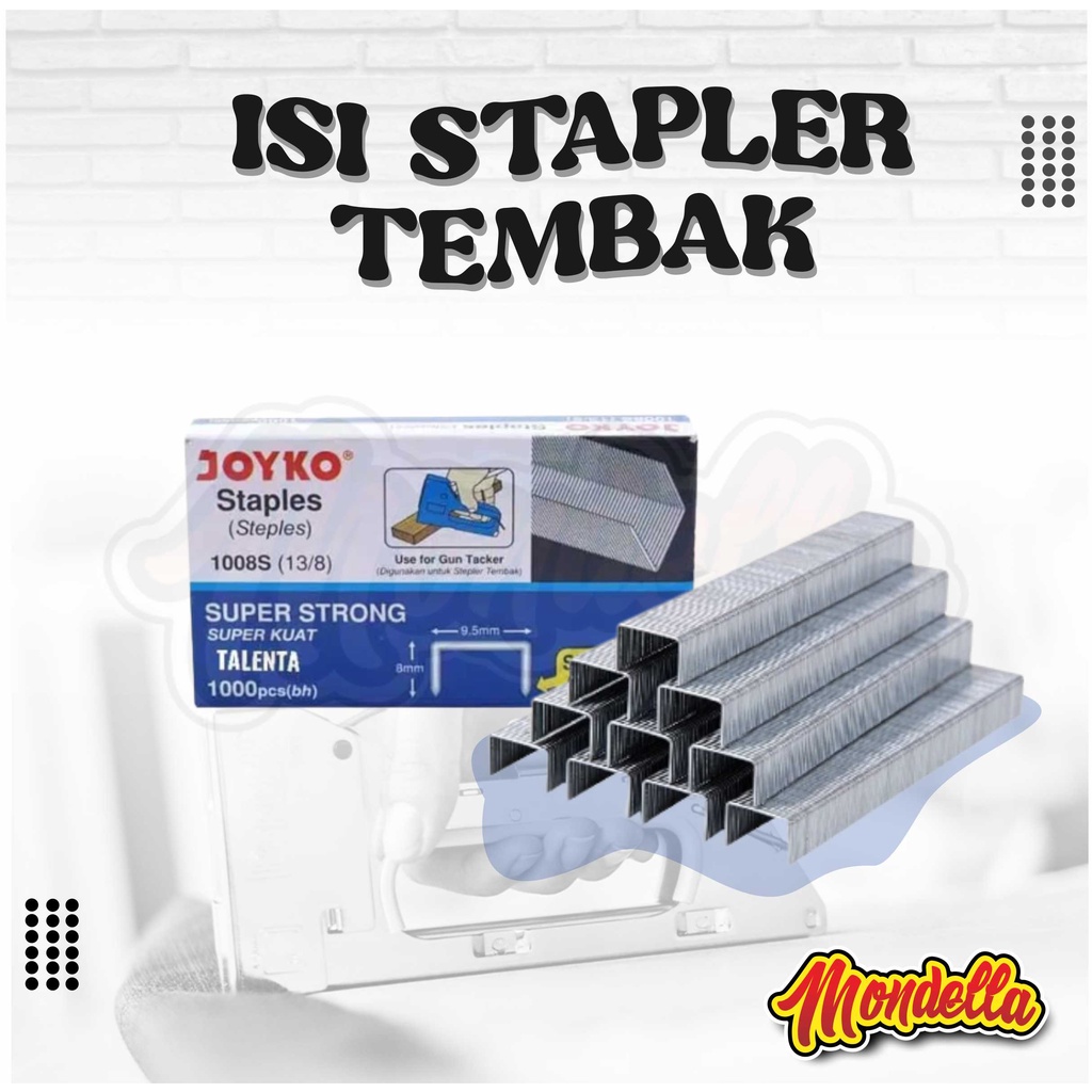 Jual Isi Stapler Tembak Isi Staples Gun Tacker Joyko Ukuran 13/8 Isi ...