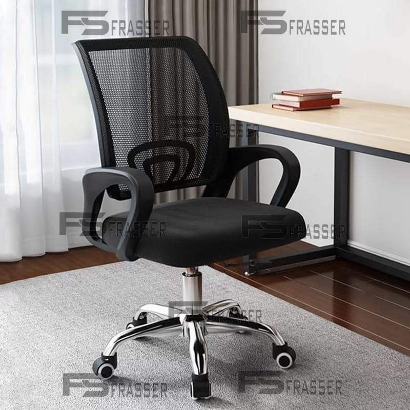 Jual Frasser Kursi Kantor Jaring / Kursi Staff / Gaming Chair Hitam MG ...