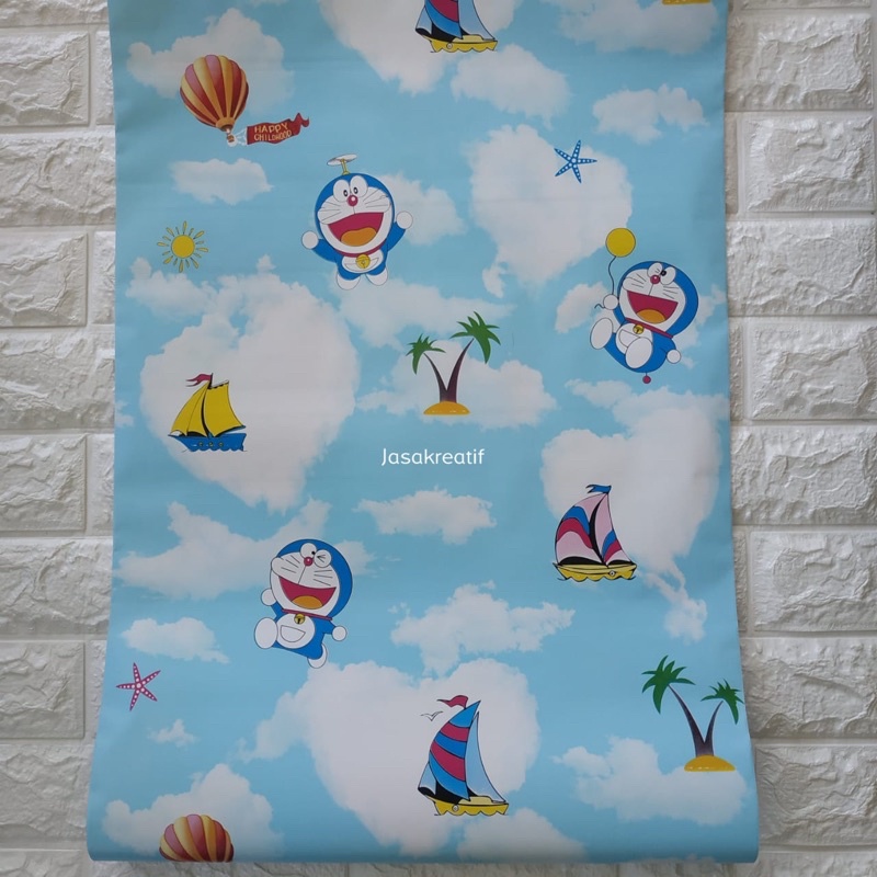 Jual Wallpaper Dinding Motif Karakter Doraemon Awan 45x10 | Shopee ...