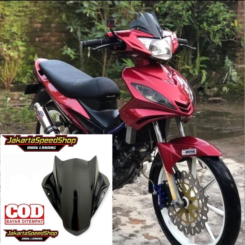 Jual Visor jupiter mx 135 lama model batman bahan akrilik hitam pnp ...