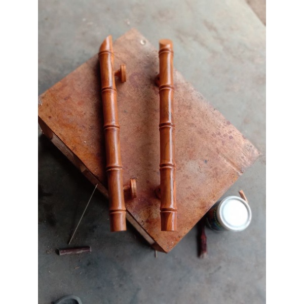 Jual handle pintu kayu jati model bambu | Shopee Indonesia