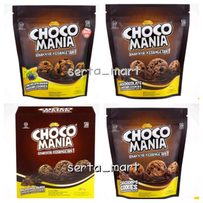 Jual Chocomania Biskuit Coklat 69gr - Choco Mania - Cookies Rich Chocolate / Chocochips 45gr ...
