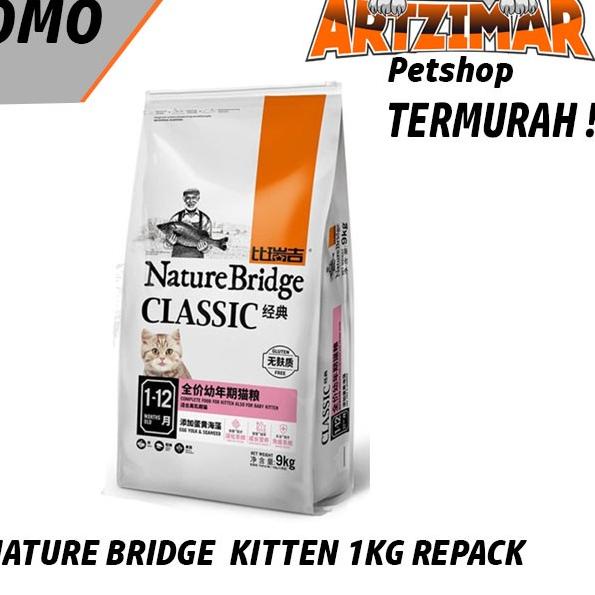 Jual nature bridge kitten 1kg repack makanan kucing cat food | Shopee ...