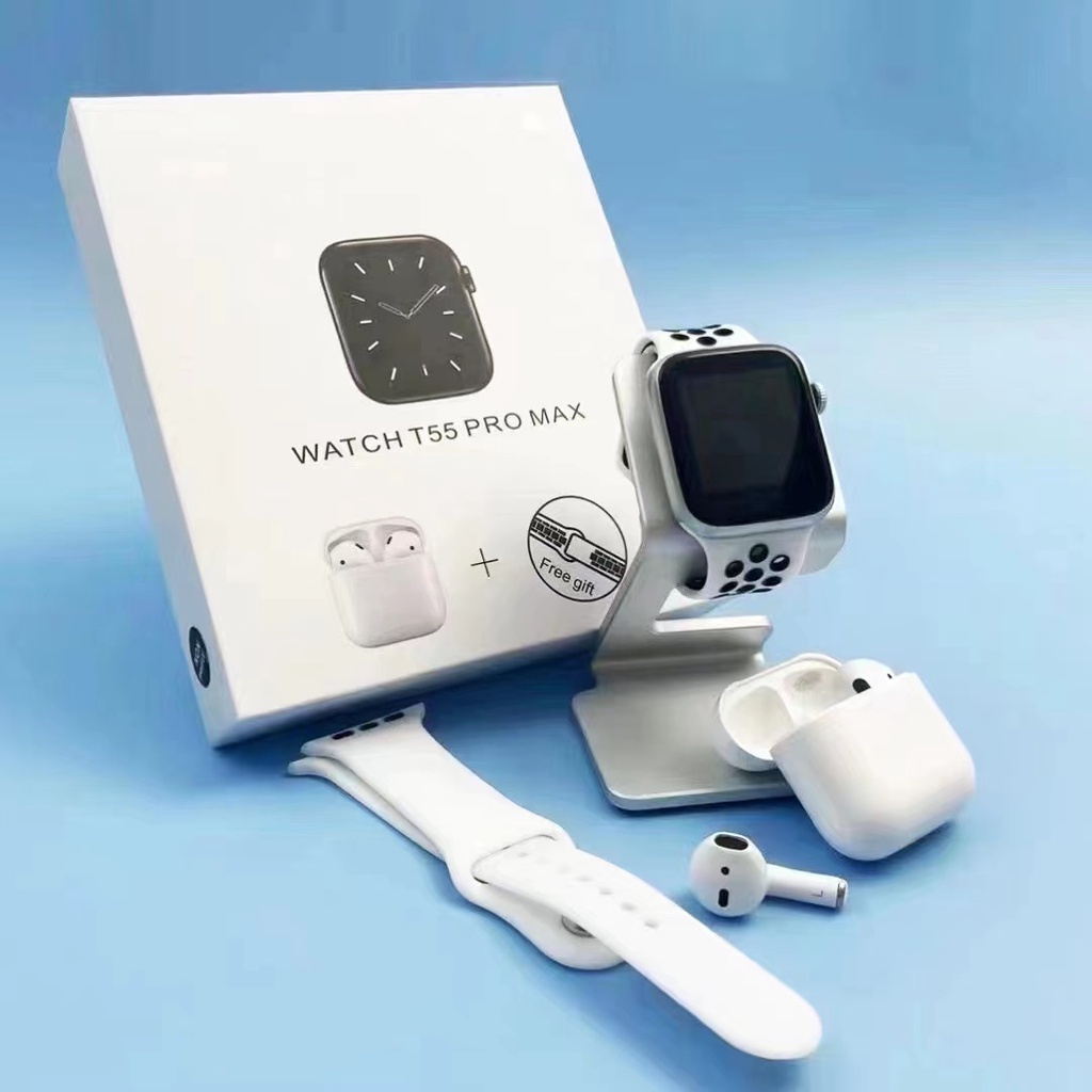 Jual DENNOS T55 PRO MAX Smart mwatch Bluetooth Call Layar Sentuh Jam ...