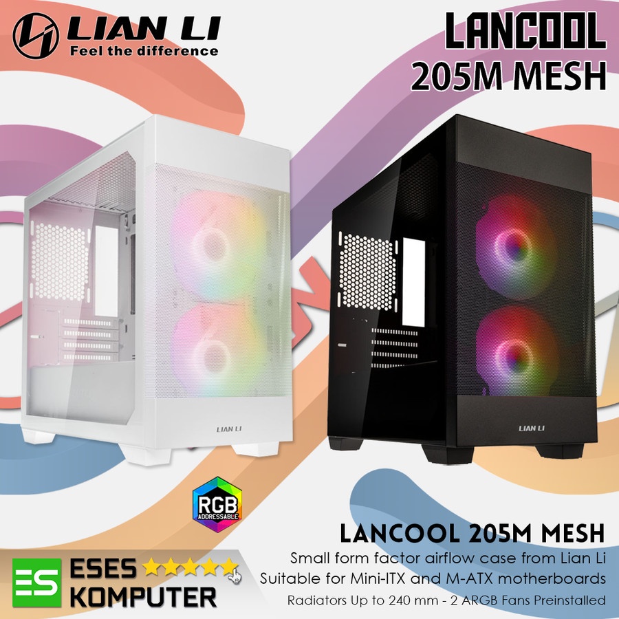 Jual Case LIAN LI LANCOOL 205M MESH | mATX | 2X ARGB FANS | Shopee ...