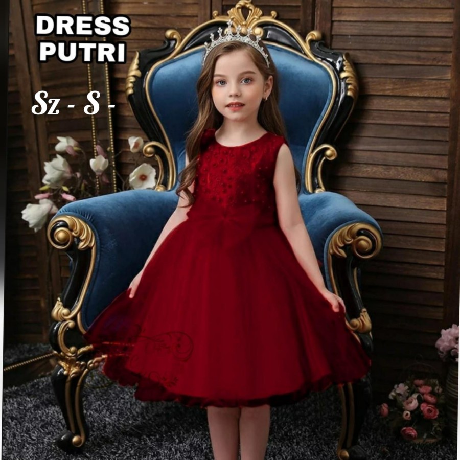Jual Baju Dress Pesta Natal Anak Perempuan Lucu Adem Mewah Elegan ...