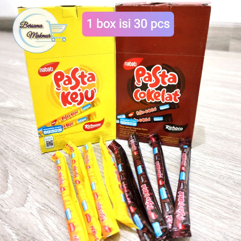 Jual Nabati Pasta Keju / Pasta Cokelat box ( isi 30 pcs) | Shopee Indonesia