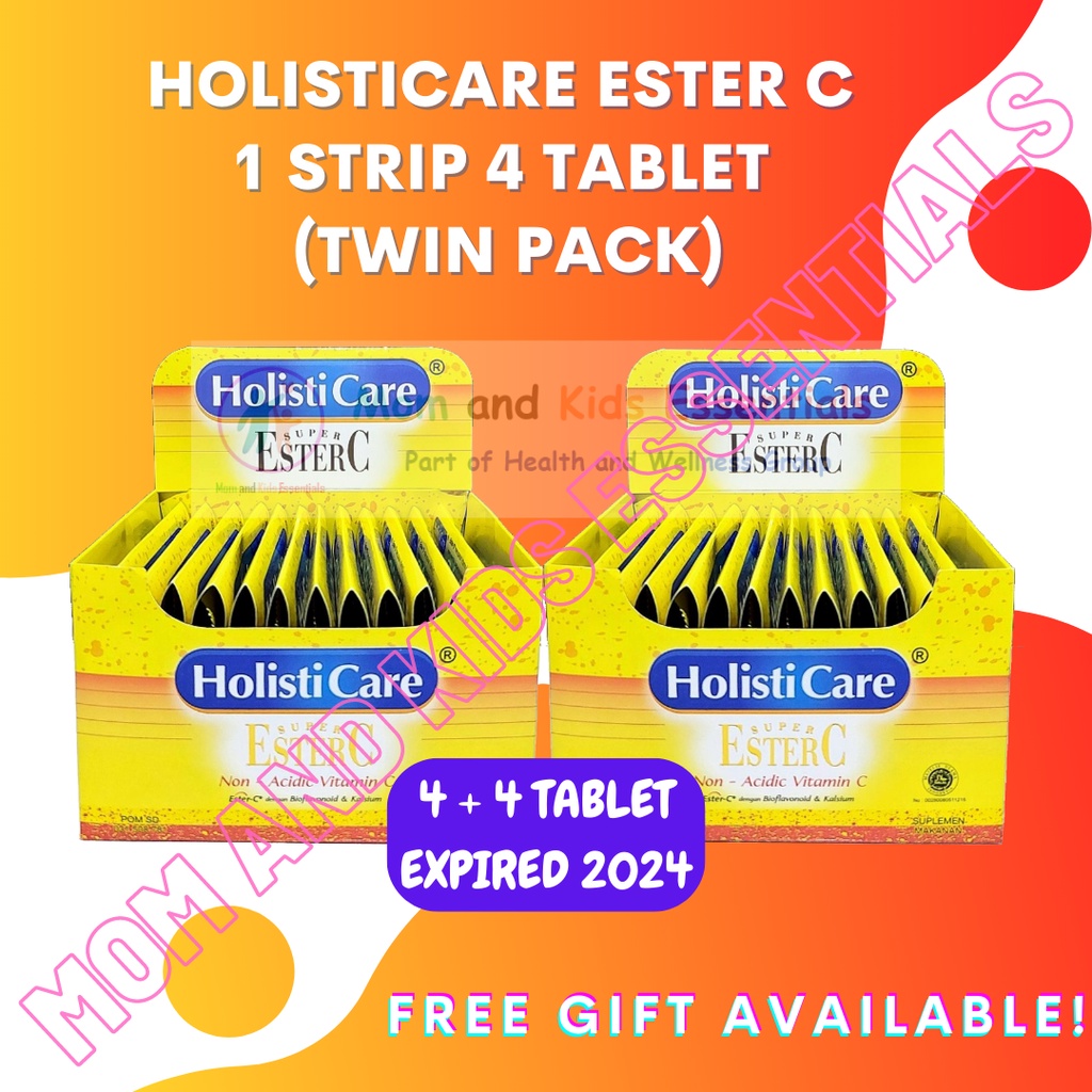 Jual HOLISTICARE ESTER C 1 STRIP 4 TABLET VITAMIN C SISTEM IMUN TUBUH ...