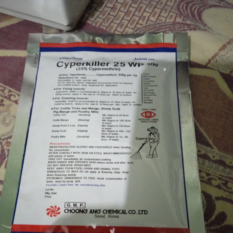 Jual cyperkiller 25 wp 30 g, obat lalat dan kutu | Shopee Indonesia