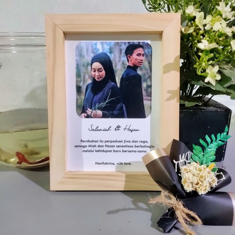 Jual Frame Costum / Pigura 5R / Hadiah Wisuda / ulang tahun / wedding ...
