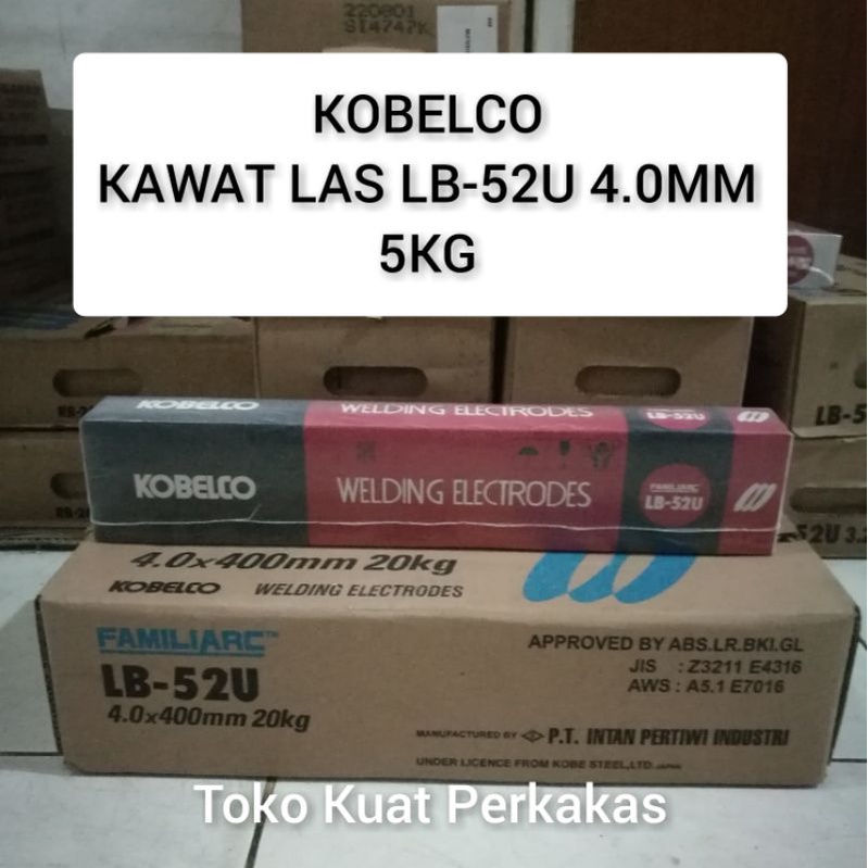 Jual Kawat Las Listrik KOBE LB-52U 4,0mm AWS E7016 las baja | Shopee Indonesia