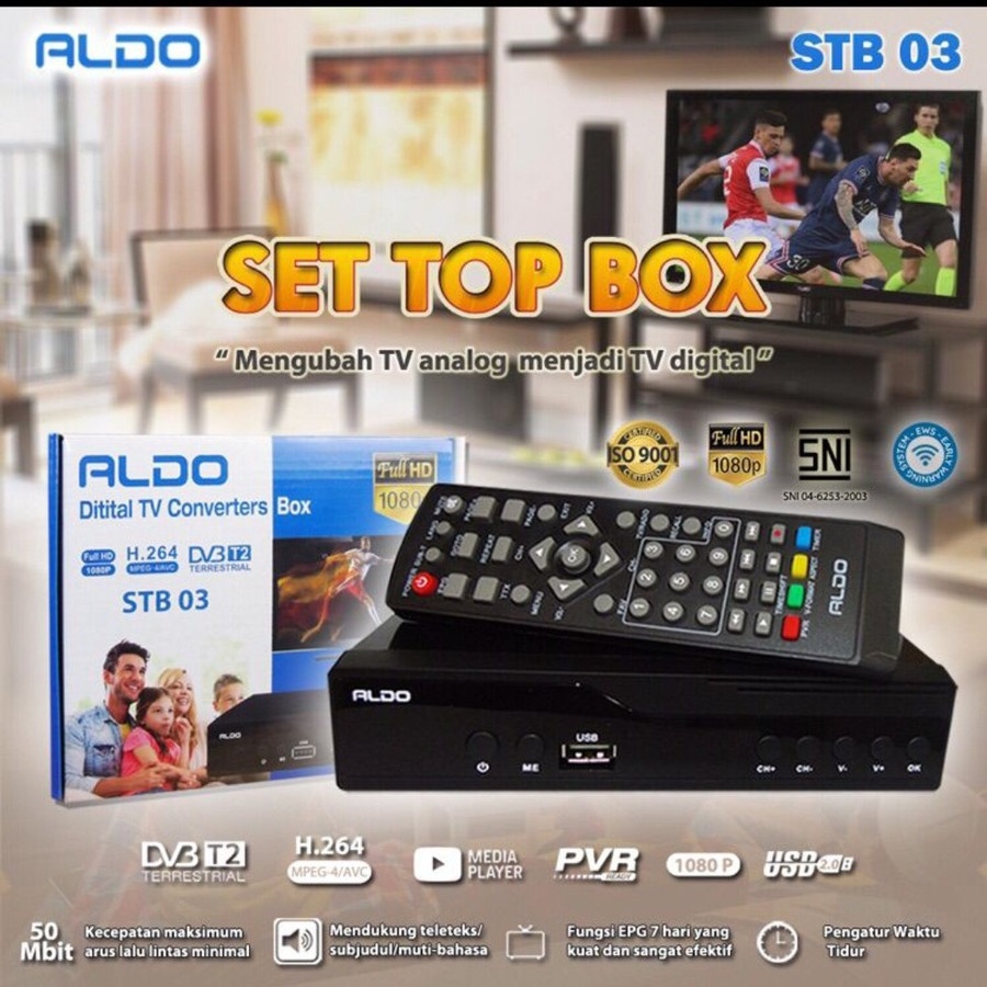 Jual Aldo Visat Set Top Box STB 03 STB03 TV Box Siaran Digital Receiver ...
