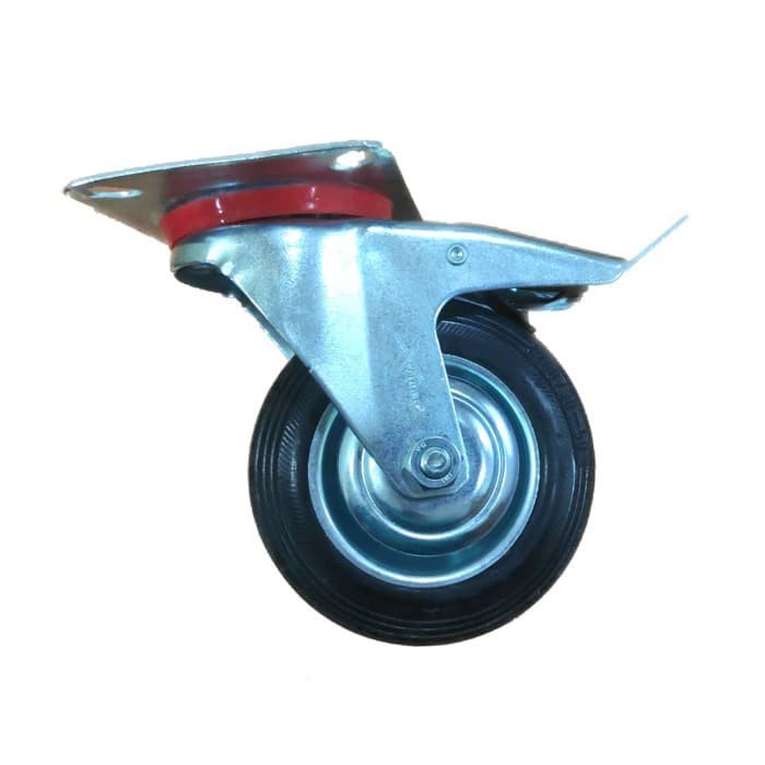 Jual Trolleyku Xander Roda Trolley Karet 4 Inch - Roda Troli Hidup Rem ...