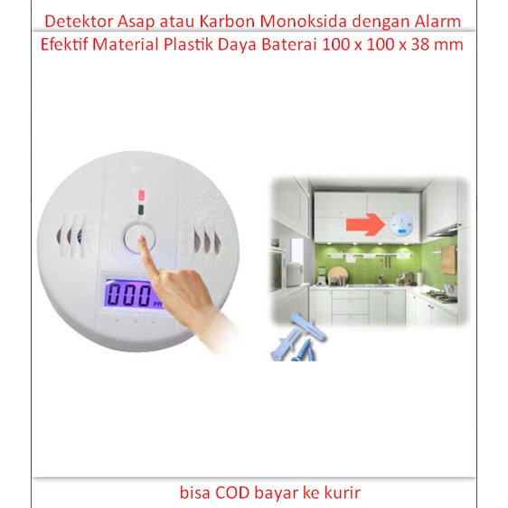 Jual Detektor Asap atau Karbon Monoksida dengan Alarm Efektif Material ...