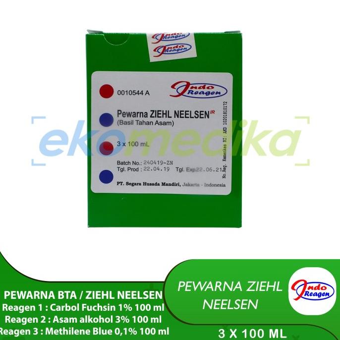 Jual INDO REAGENT Pewarna Ziehl Neelsen 3x100ml | Shopee Indonesia