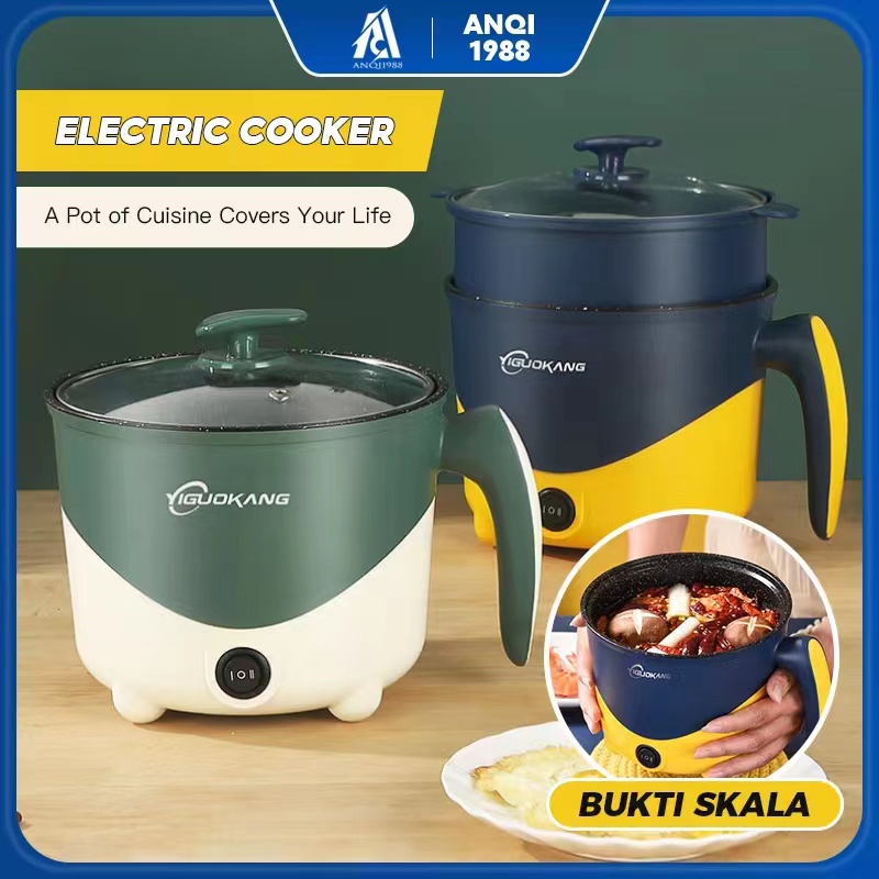 Jual ANQI 1988 Electric Pan 1.8L Fry Pan Portable Panci Listrik ...