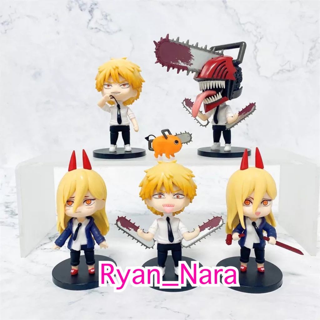 Jual Mainan Pajangan Action Mini Figure Anime Chainsaw Man Denji Makima ...