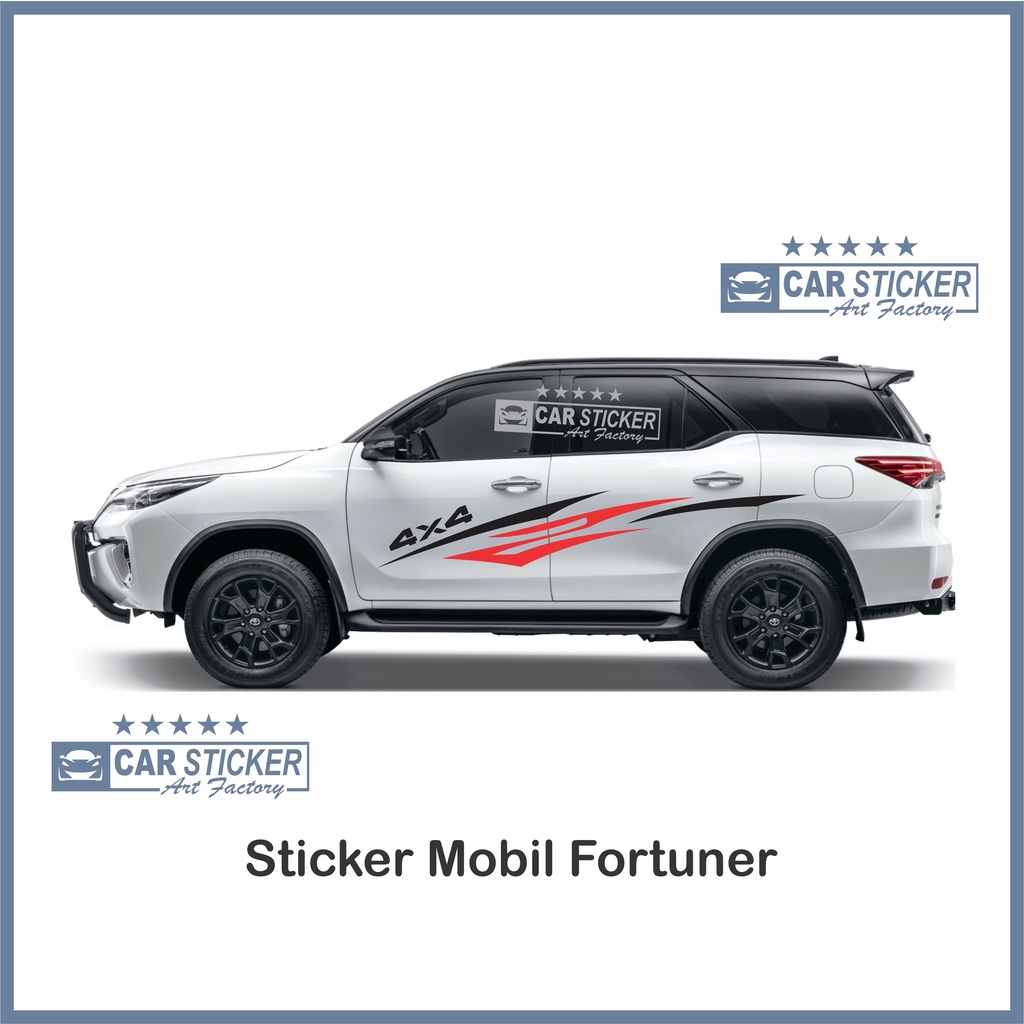 Jual FOR04 sticker mobil fortuner sticker variasi mobil toyota fortuner ...