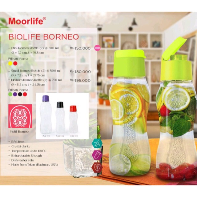 Jual CUCI GUDANG ORI MOORLIFE BIOLIFE BORNEO BOTTLE BOTOL 750ml SATUAN ...