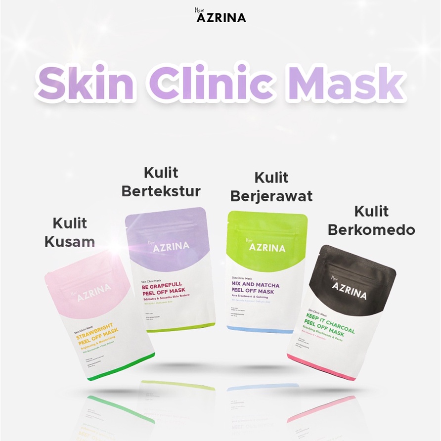 Jual Azrina - Skin Clinic Peel Off Mask 40gr ALL VARIANT Masker Wajah ...