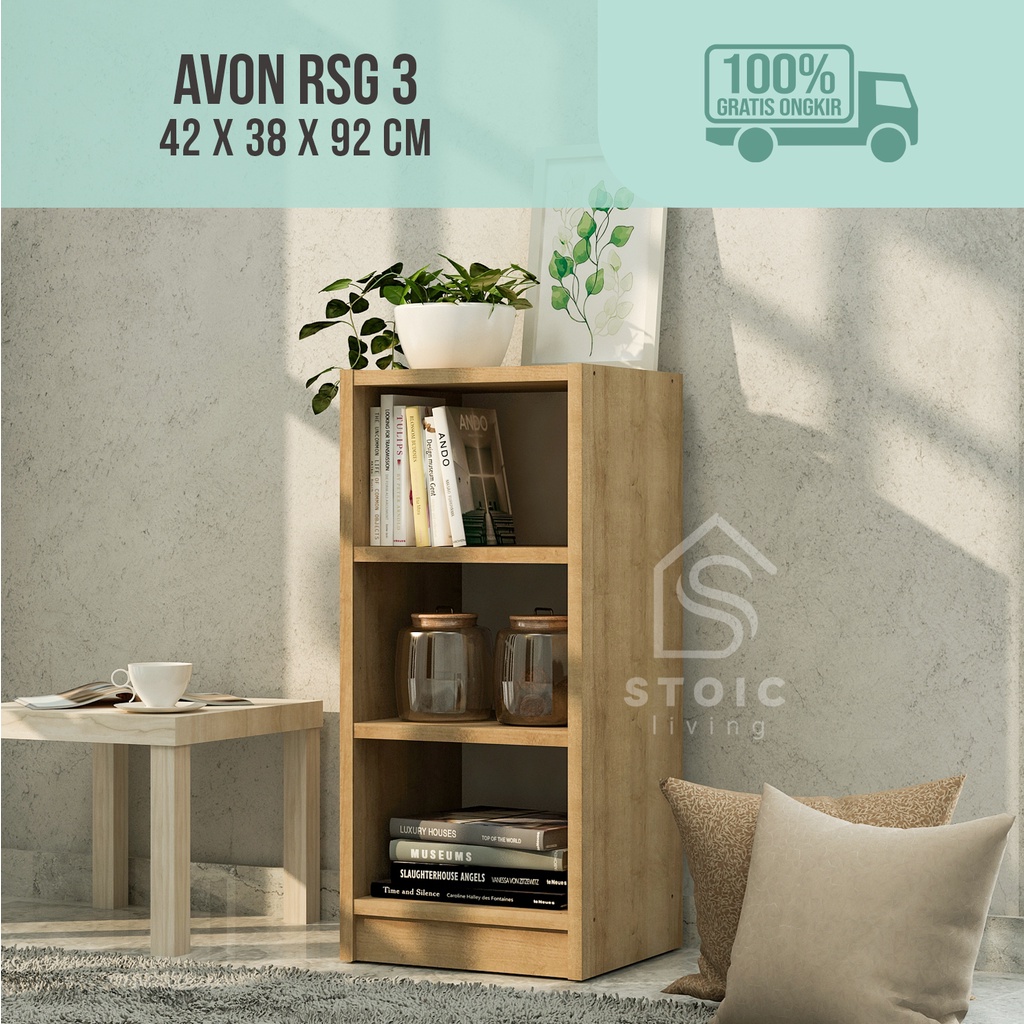 Jual Stoic Living - AVON RSG 3 - Rak Lemari Serbaguna 3 Rak Aesthetic ...