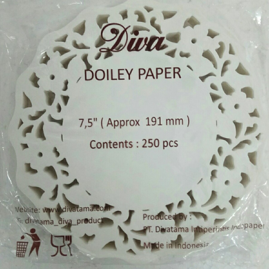 Jual Diva Paper Doyleys 7,5" @250pcs | Shopee Indonesia