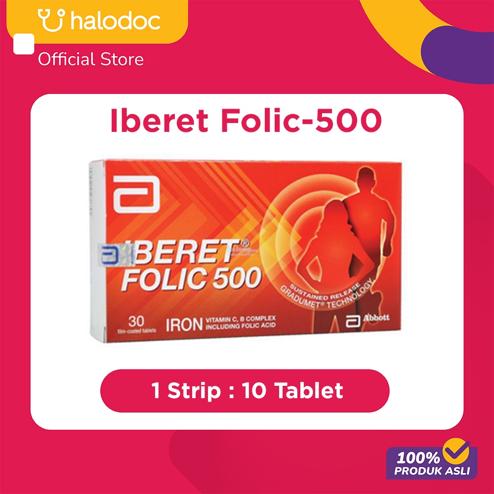 Jual Iberet Folic-500 10 Tablet | Shopee Indonesia