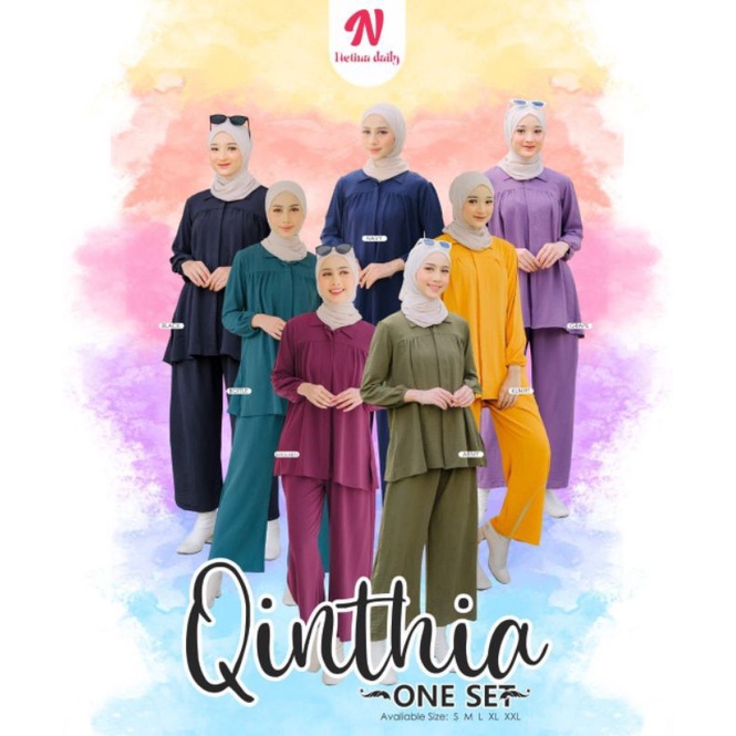 Jual one set Qinthia by netina daily original produk ( ready stock ...